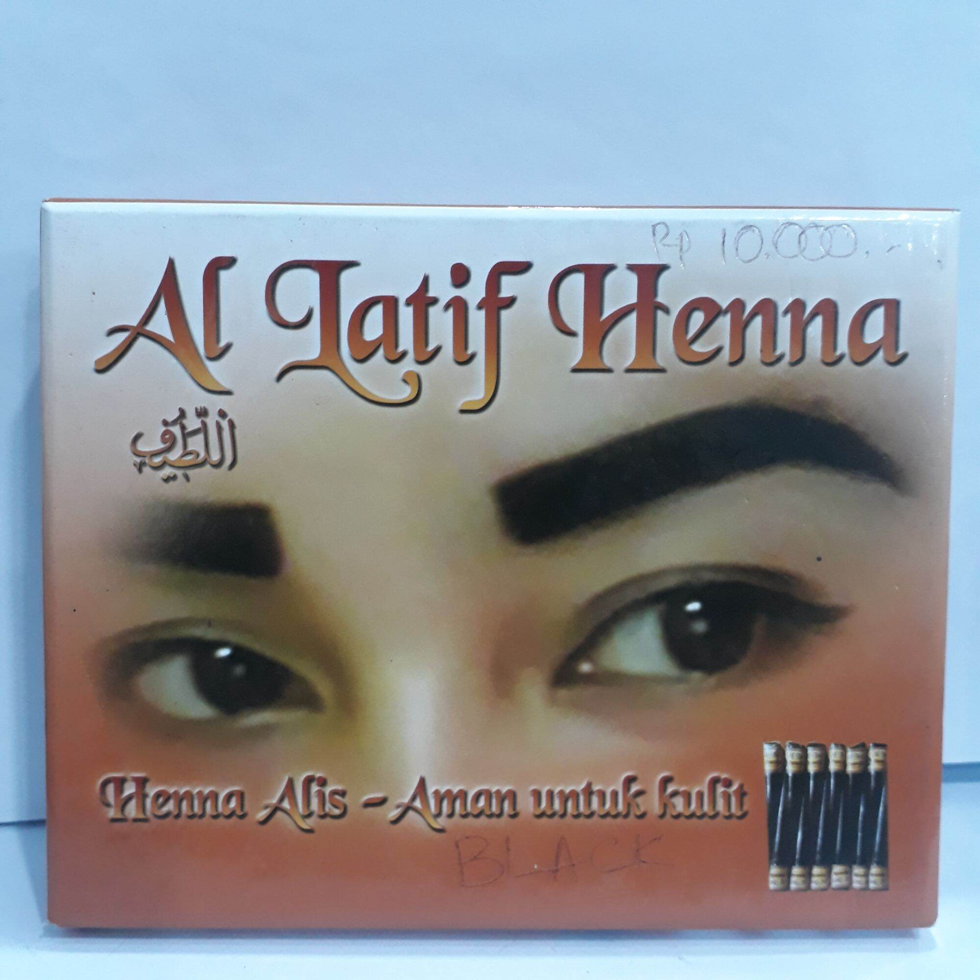 henna hena pacar pewarna alis allatif hitam | Lazada Indonesia
