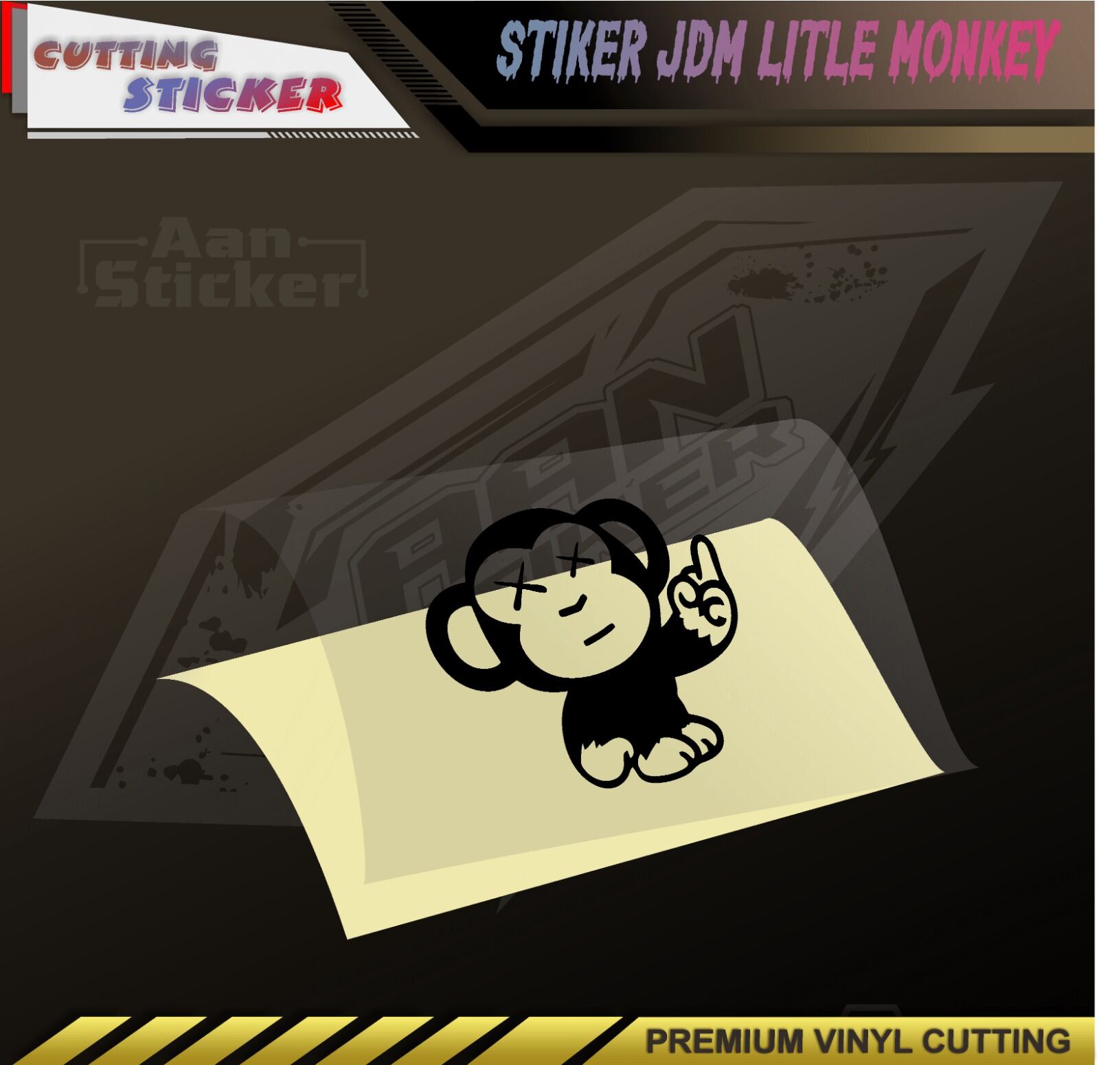 stiker jdm monkey stiker cutting jdm litle monkey | Lazada Indonesia