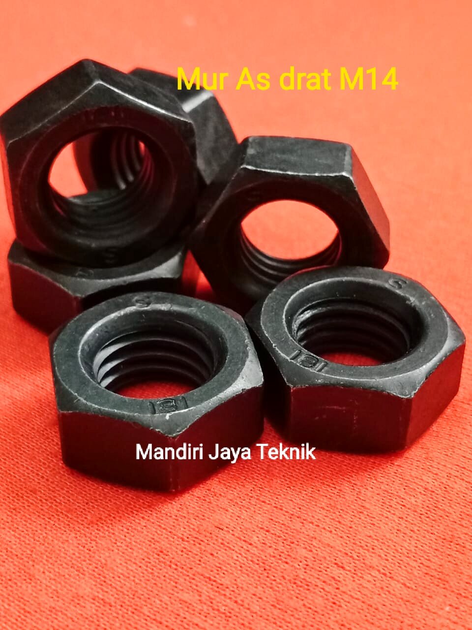 Mur As drat M14 Mur Baja Hitam 8.8 pitch 2.0 (Drat kasar) harga 1pcs ...
