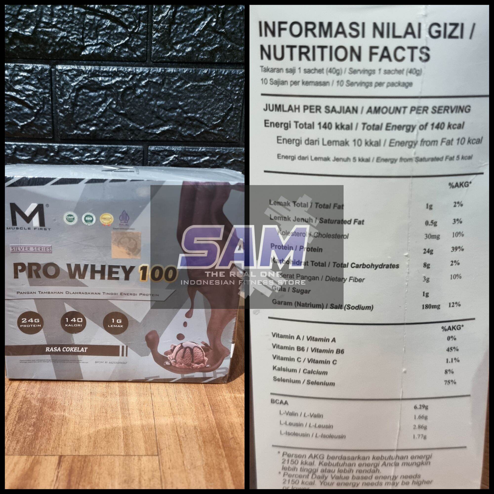 Suplemen Fitness M1 MUSCLE FIRST Pro Whey 10 sachet 400 gram Malang ...