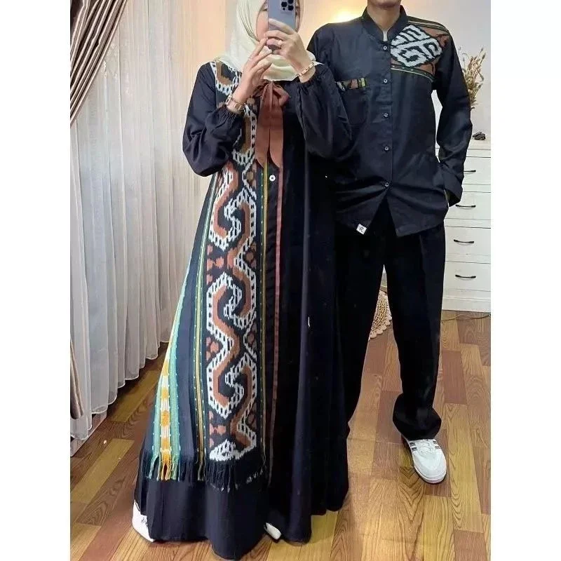 Set cople tenun | gamis tenun | tenun asli | kemeja tenun ter beseller ...