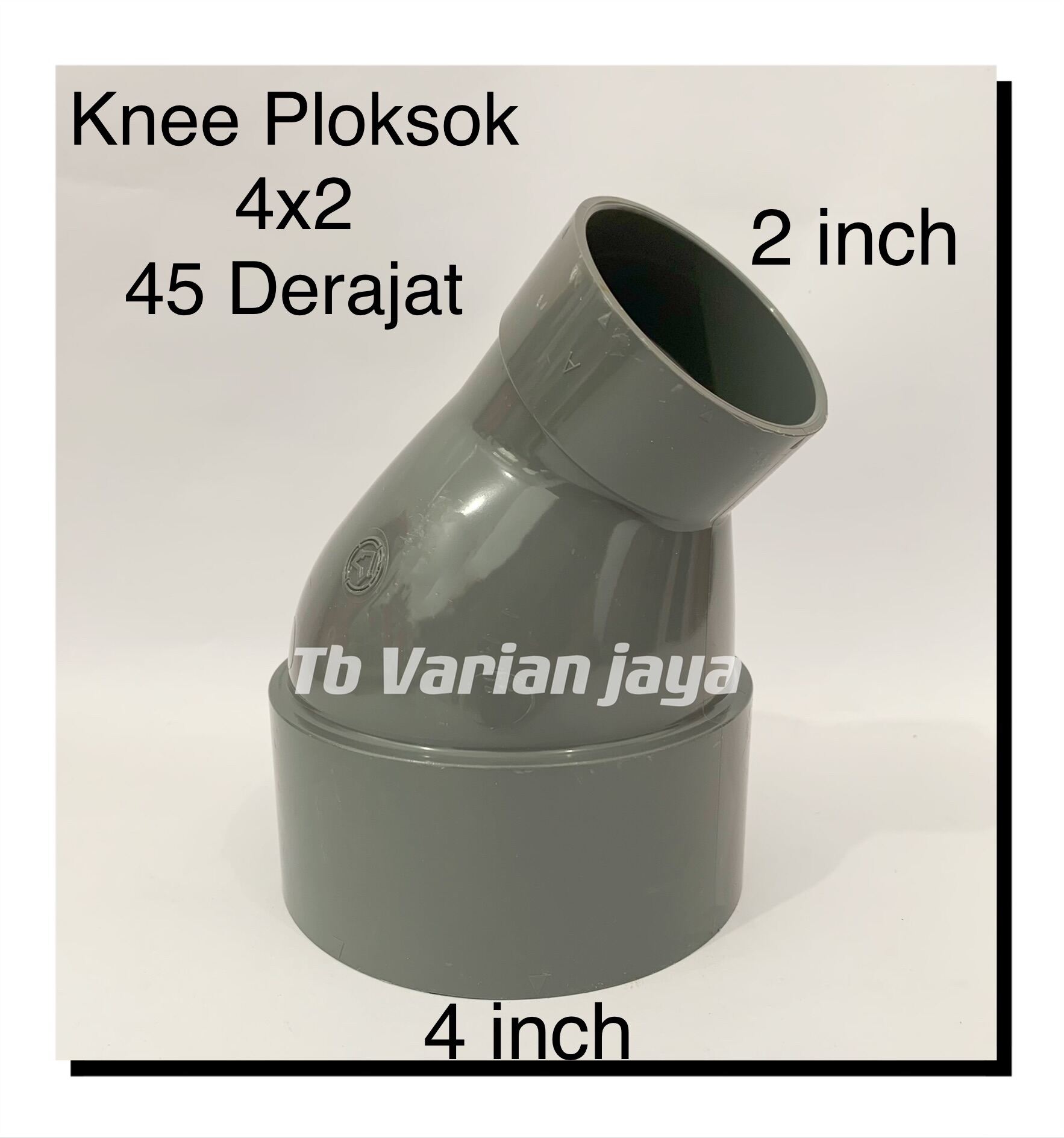 Elbow 45 Derajat Knee 4 x 2 inch D keni Sambungan L Knie 4x2 inci 45 ...