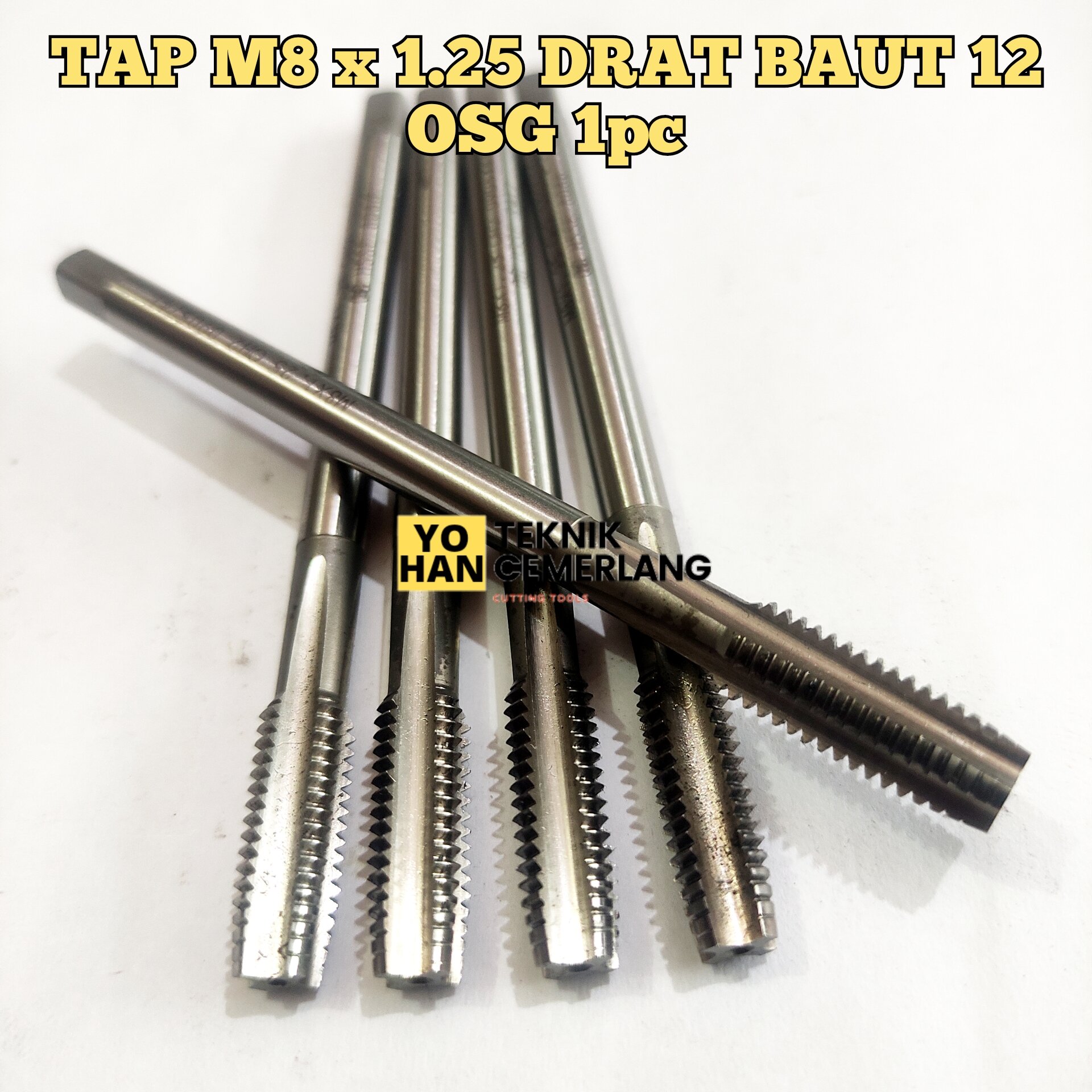 OSG Tap M8 x 1.25 Handtap Mesin Drat Ulir Baut 12 Tap Lurus M8 harga 1pc | Lazada Indonesia
