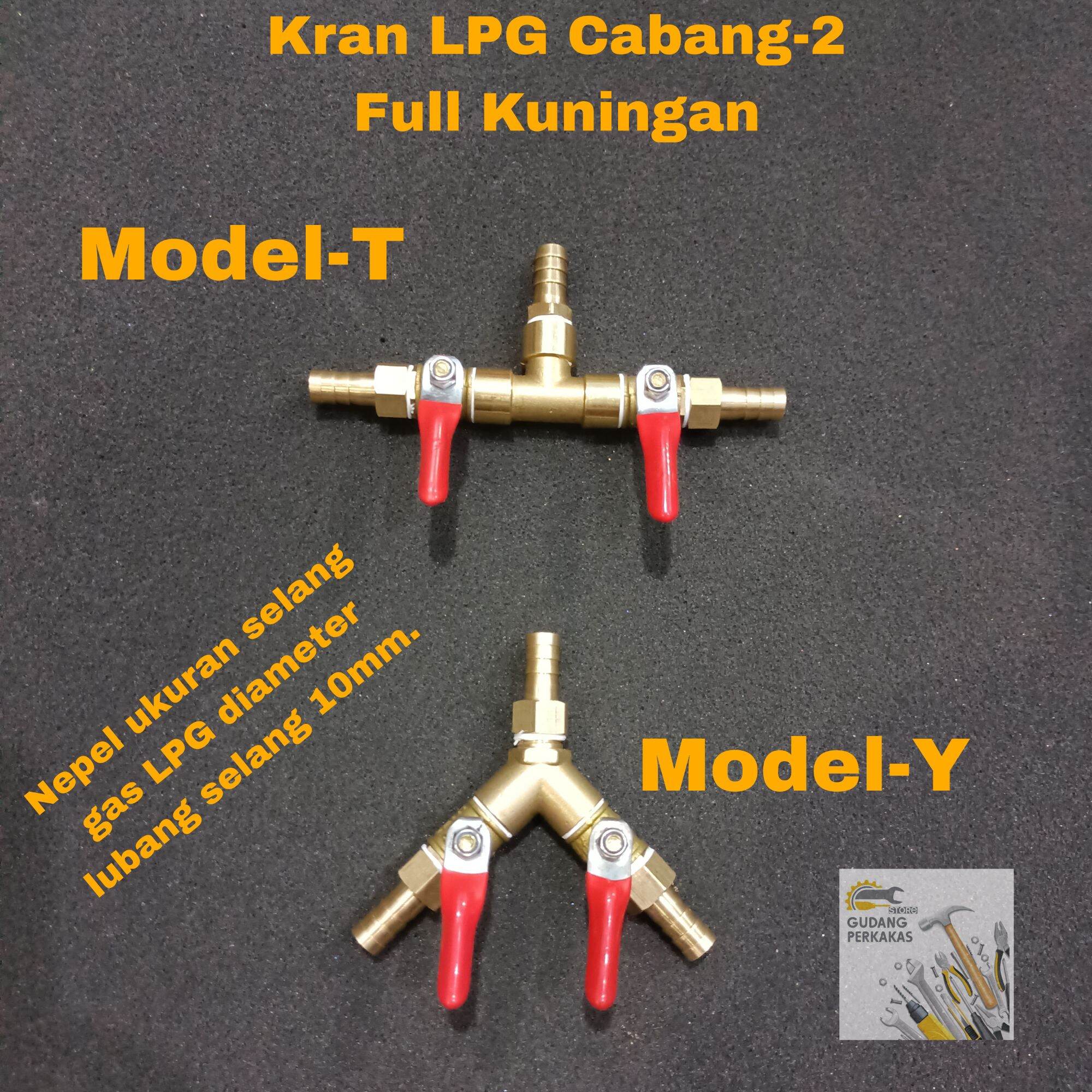 Kran Gas LPG 3/8 Cabang 2 - Stop Keran Gas Kuningan 10MM 10 MM | Lazada ...
