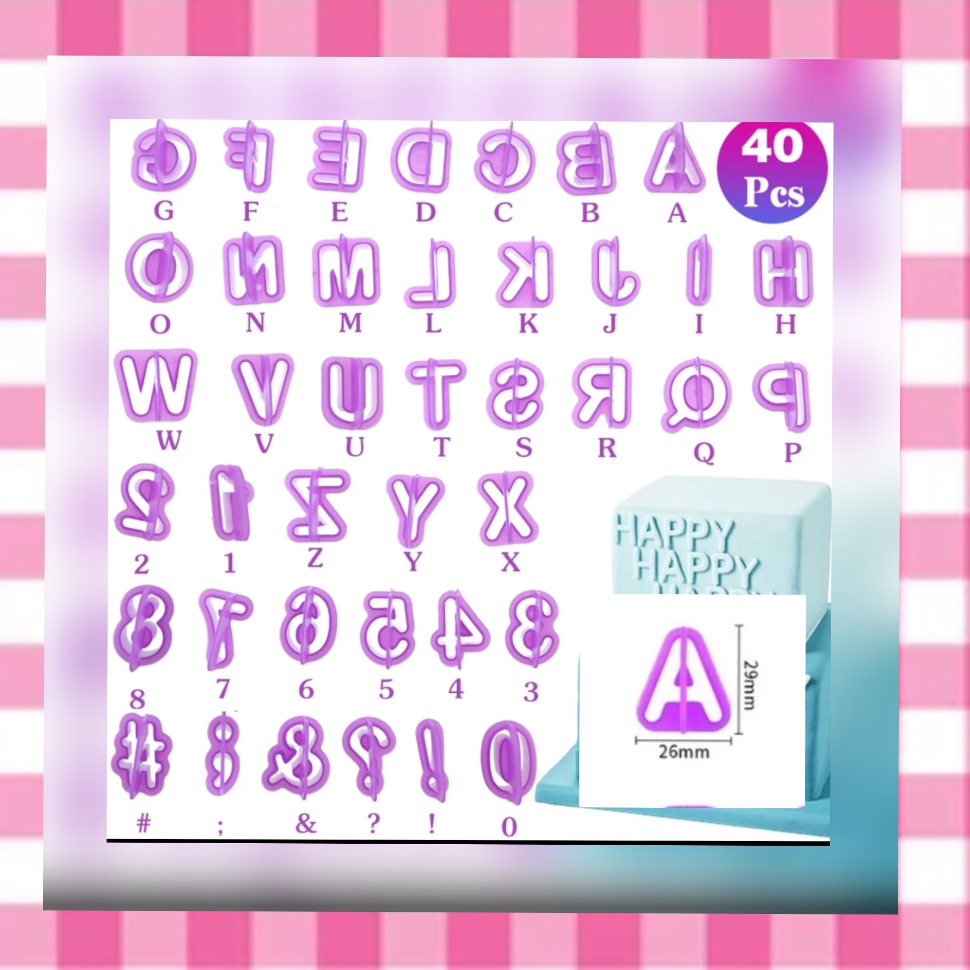 40pcs cetakan alphabet cutter | Lazada Indonesia