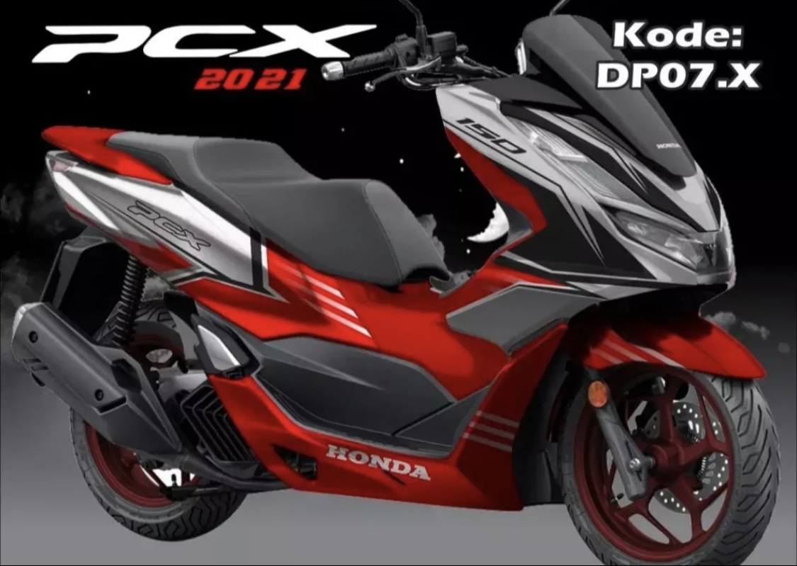 stiker Decal variasi Honda PCX 160 abs full body striping Decal full ...