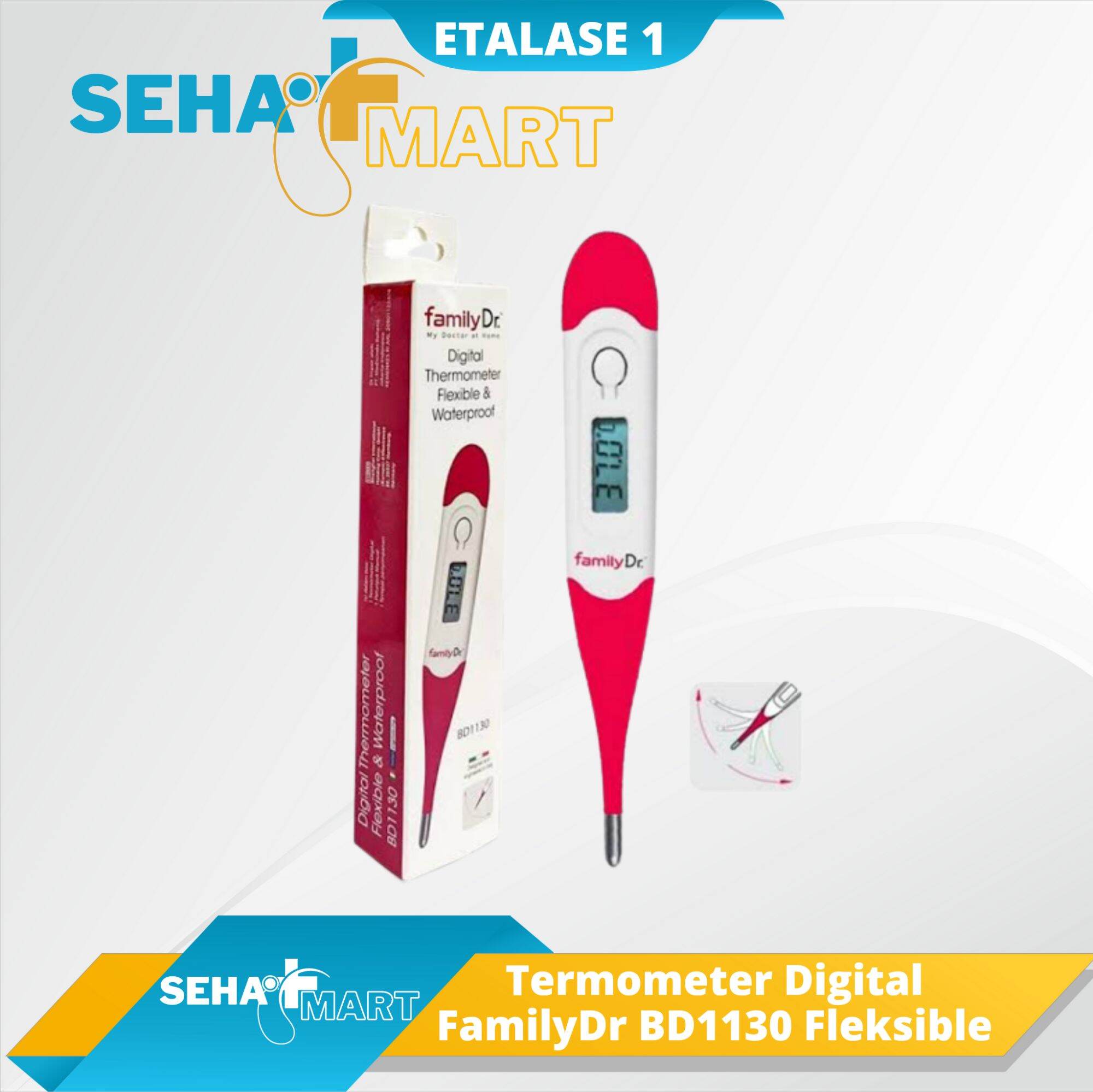 Familydr BD1130 Termometer Digital Fleksibel BD-1130 Ketek Ketiak Mulut ...