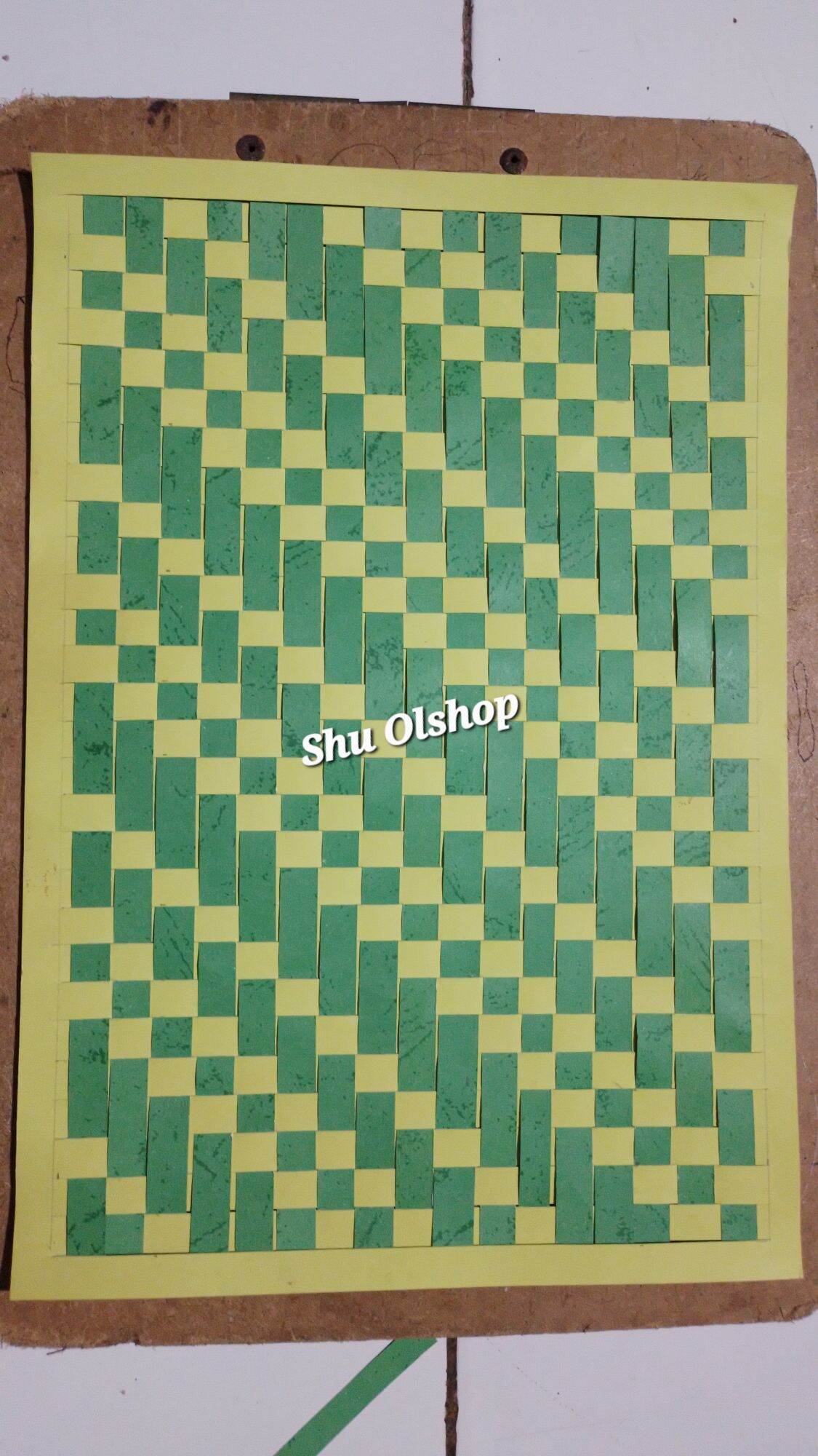 prakarya anyaman dari kertas/kerajinan tangan anyaman/sudah jadi ...