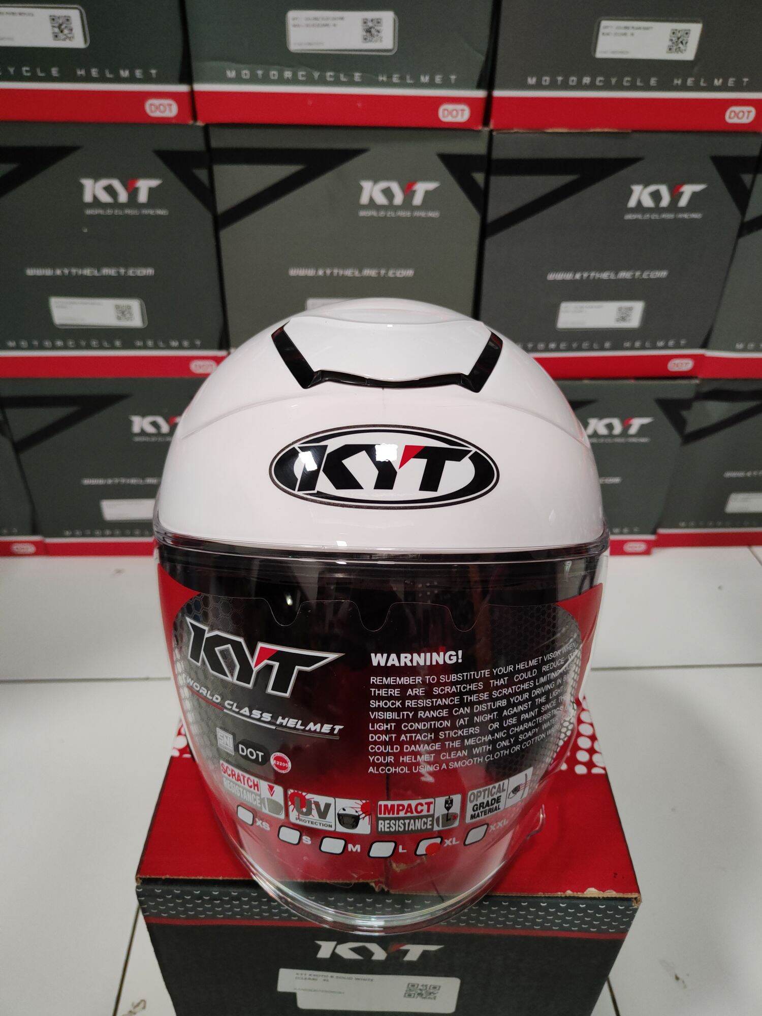 KYT KYOTO R WHITE (ORIGINAL) | Lazada Indonesia