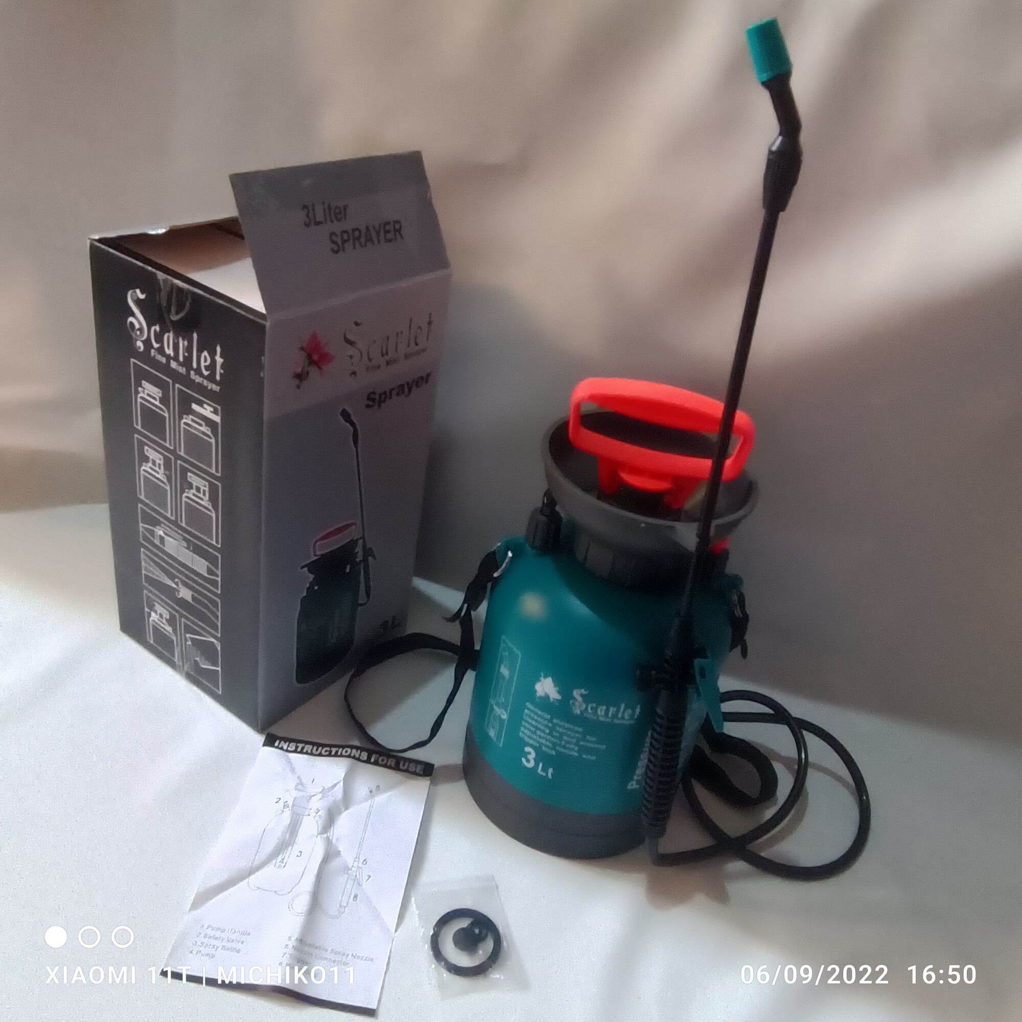 Tangki Semprot Pressure Sprayer 3 liter SCARLET Alat Semprot Pompa ...