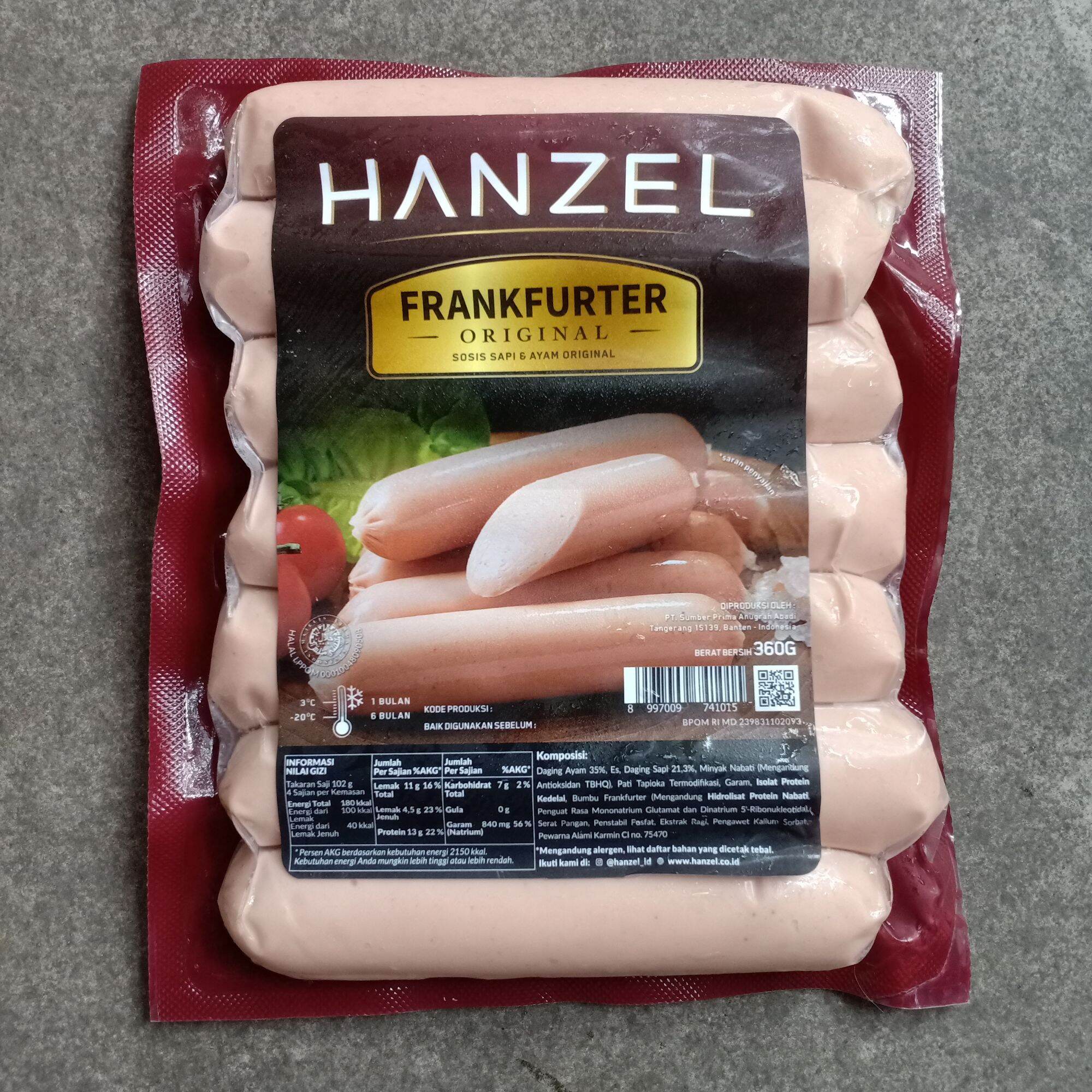 Hanzel Sosis Frankfurter Original isi 7 pc 380 gram | Lazada Indonesia