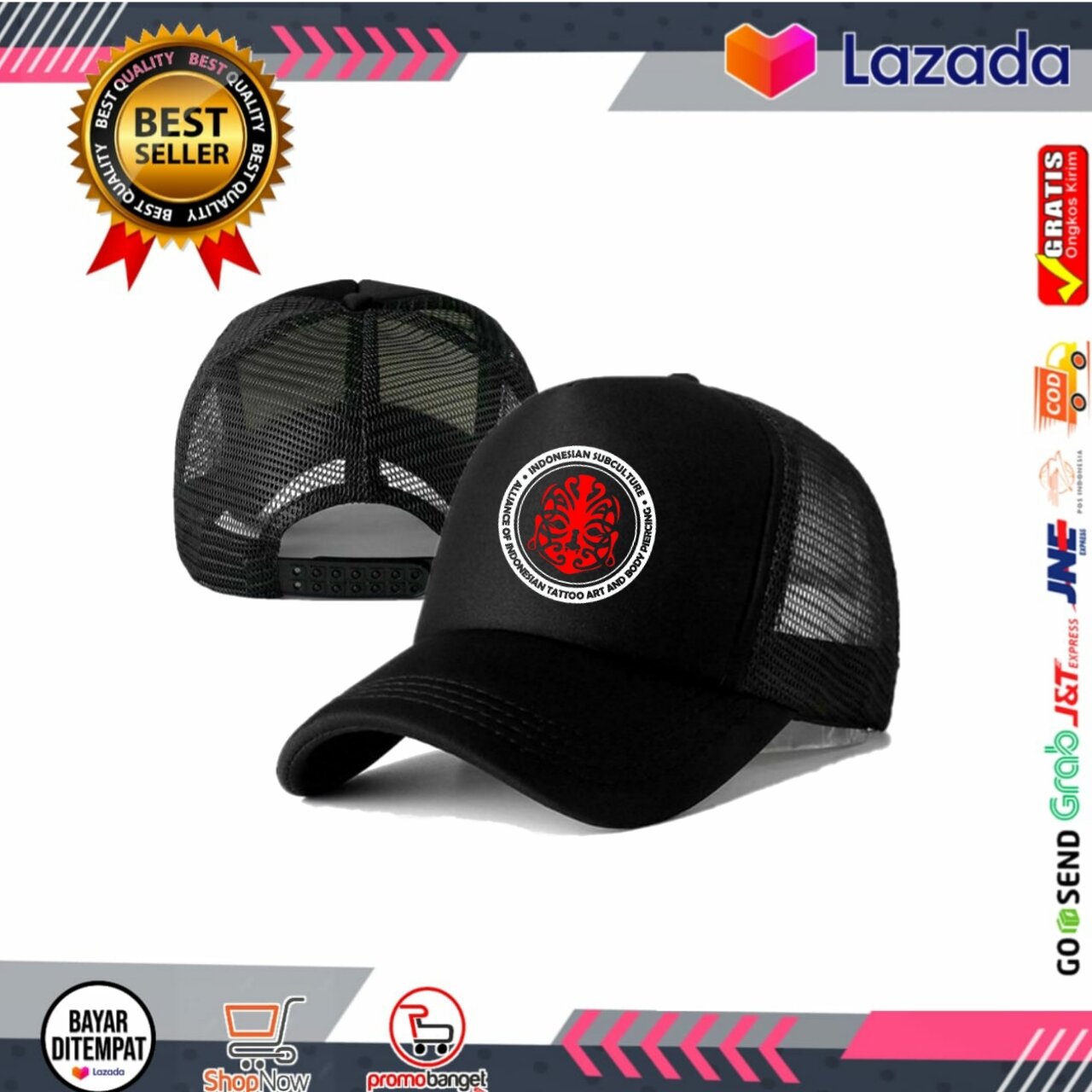 {COD}Topi Trucker Mas Berto/Jaring Berto/Trucker Pria | Lazada Indonesia