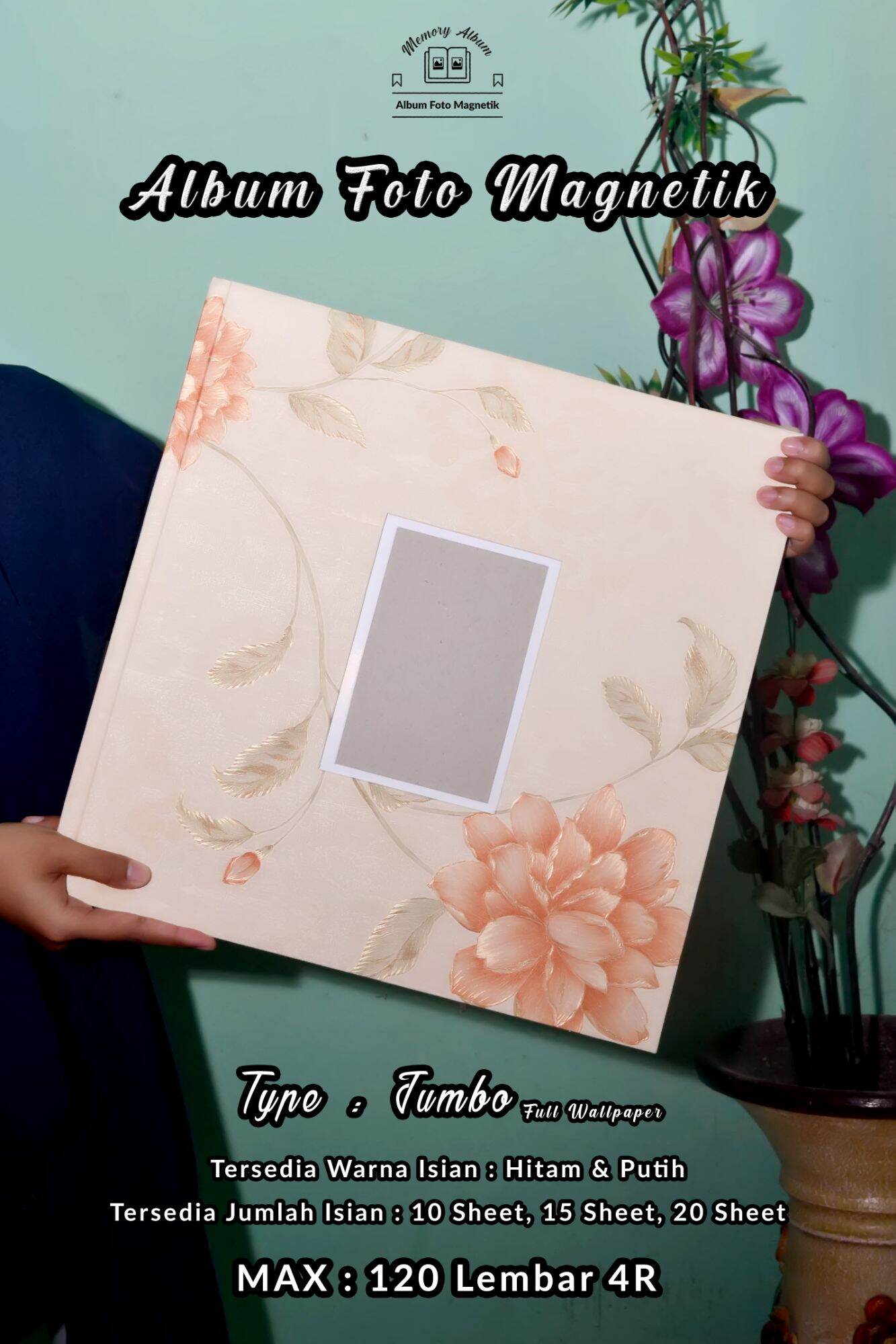Album Foto Magnetik Jumbo 4R Full Wallpaper | Lazada Indonesia