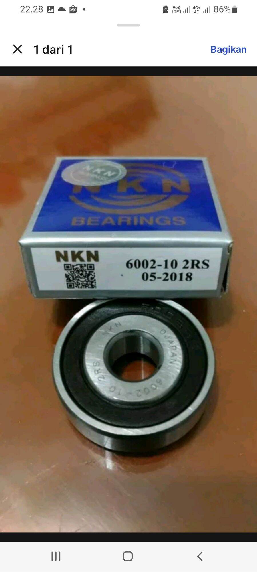 Ball bearing 6002 - 10 2RS NKN For CVT | Lazada Indonesia