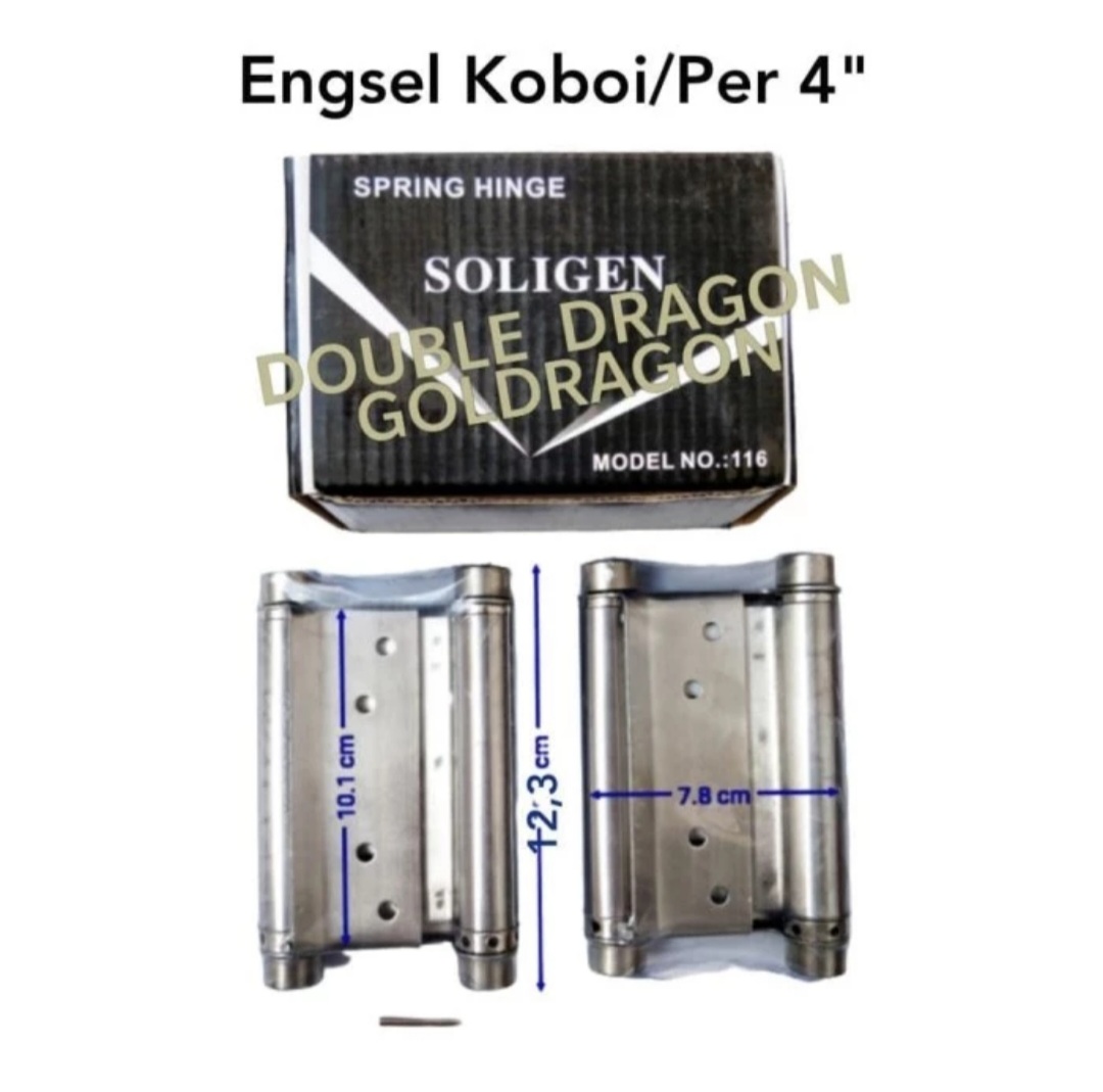 Engsel Koboi 4" Stainless Soligen Engsel Per Spring Hinge Soligen ...