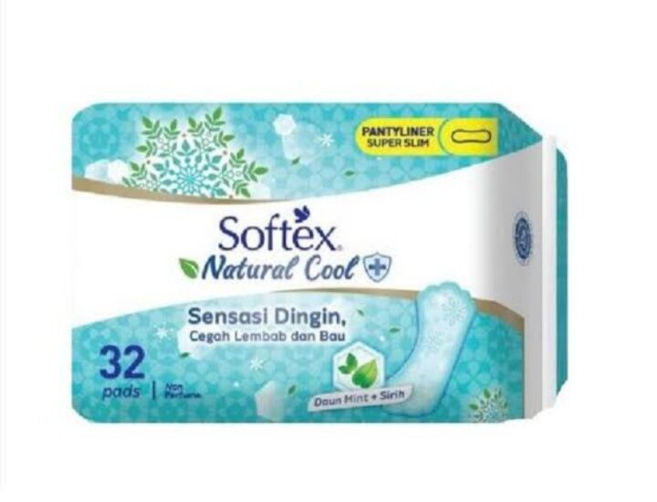softex pantiliner natural cool extra daun mint dan daun sirih isi 32 pad | Lazada Indonesia