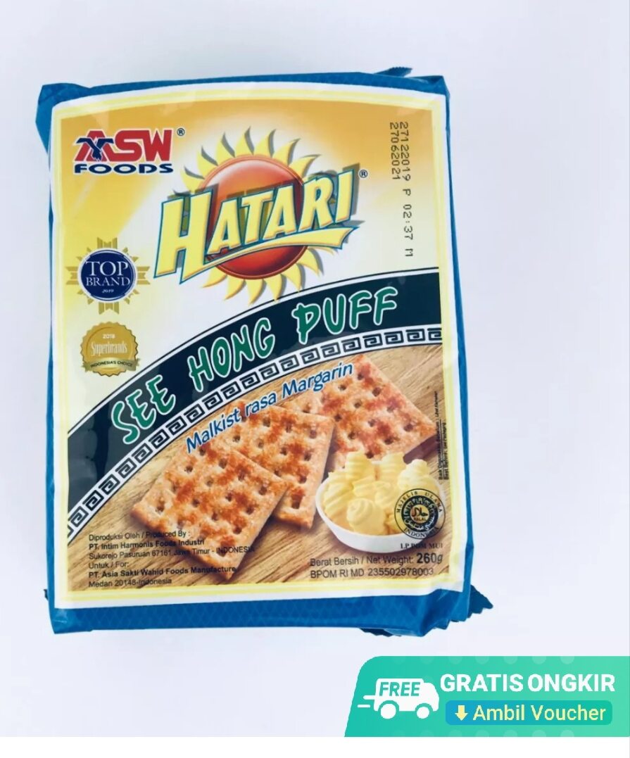 HATARI SEE HONG PUFF 260GR / ASW FOOD/ Malkist RASA MARGARIN | Lazada ...