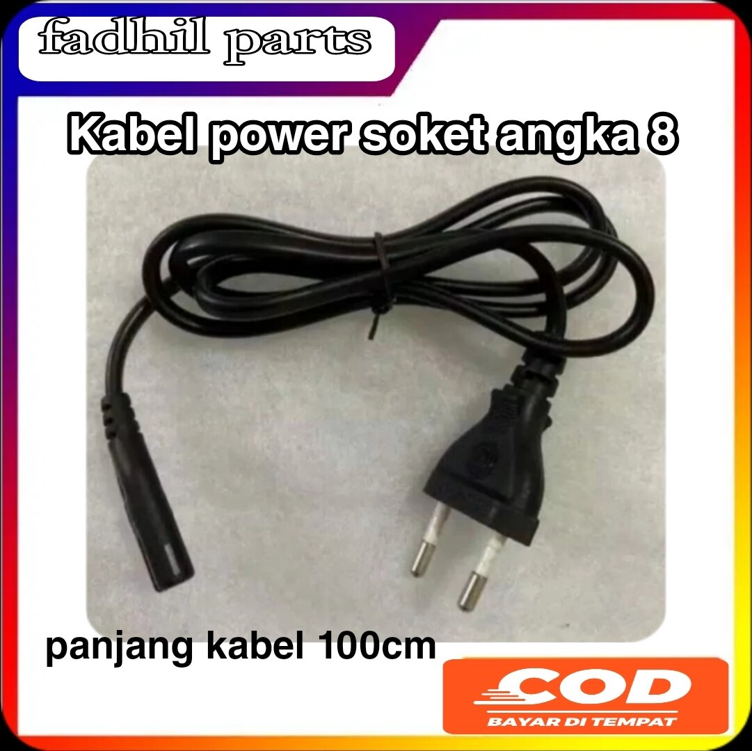kabel power soket angka 8 | Lazada Indonesia