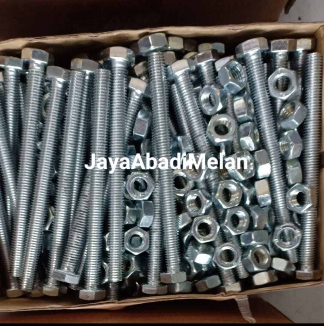 MUR + BAUT FULL DRAT M8X100 M8 x 100 ( 10 cm) | Lazada Indonesia