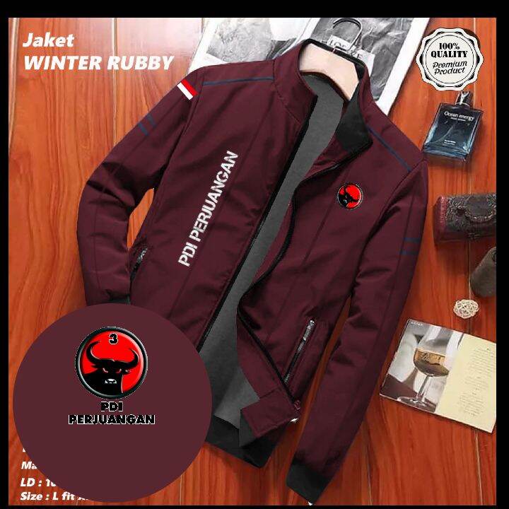 Jaket bomber PDI PERJUANGAN Custom bebas gratis | Lazada Indonesia