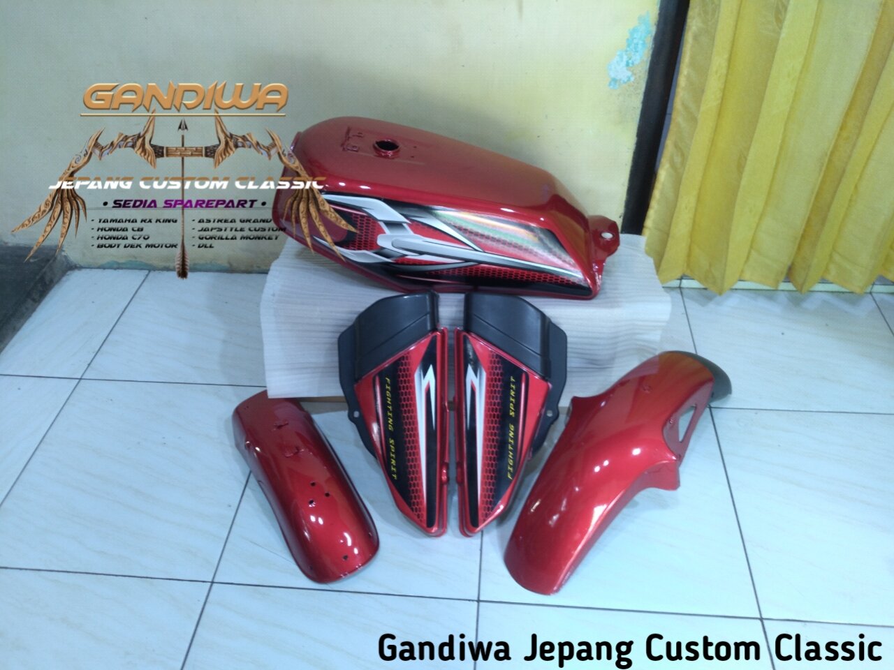 PAKET BODY YAMAHA RX KING-RX K 2007 WARNA MERAH MARUN MARON HITAM BIRU ...