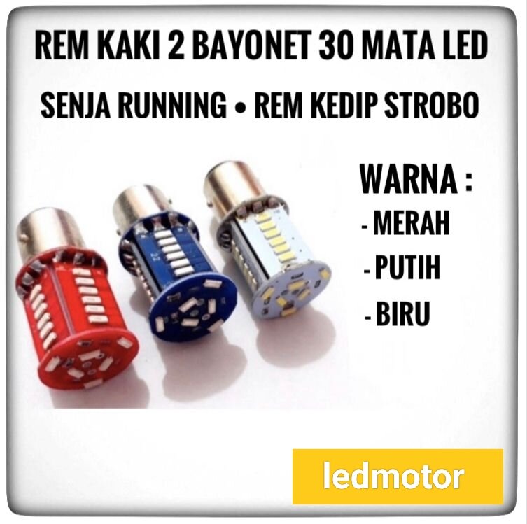 LAMPU REM KAKI 2 30 LED SENJA RUNNING REM KEDIP 12VOLT 24VOLT MOTOR ...
