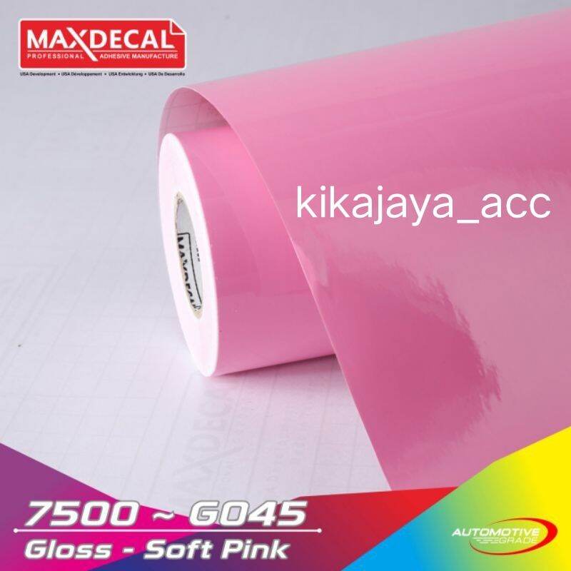 SKOTLET PINK MUDA GLOSSY ukuran 1m x 45cm STIKER SKOTLET MOTOR MOBIL ...