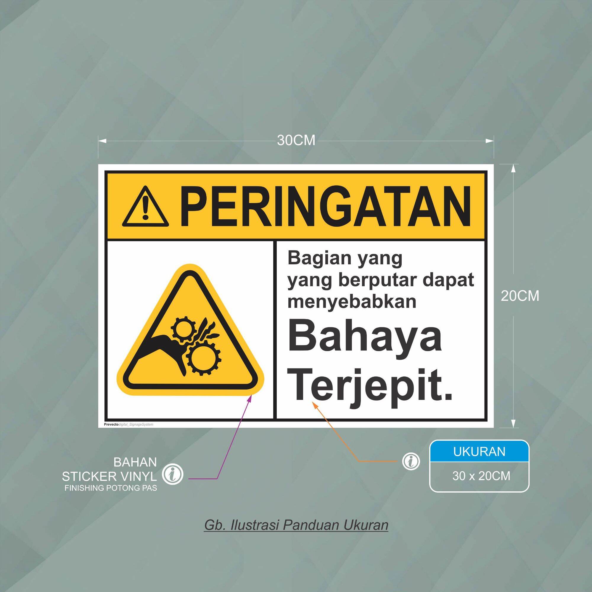 Sticker Safety Sign K3 Rambu Bahaya Bagian Yang Berputar Dapat ...