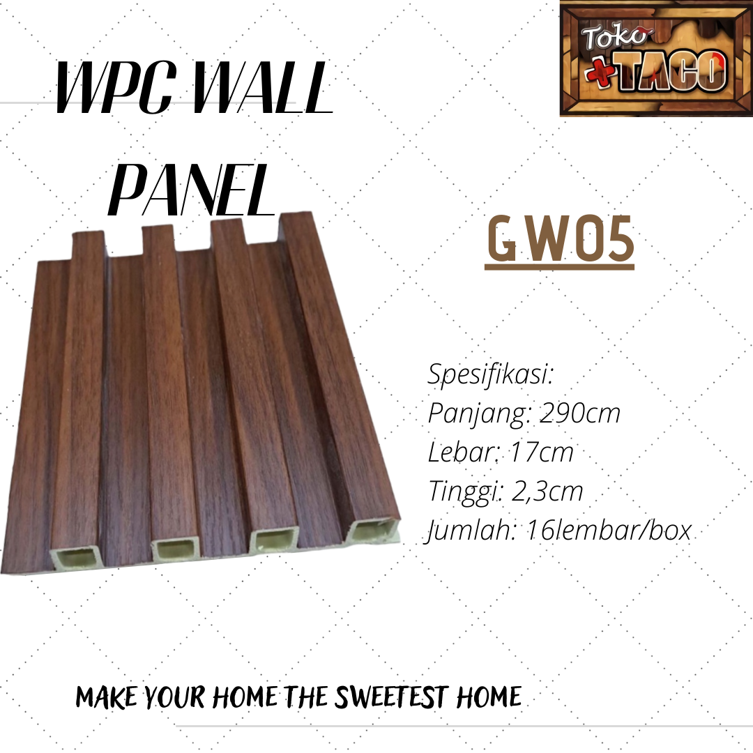 Partisi dinding Wall panel GW-05 motif kayu/lembar | Lazada Indonesia