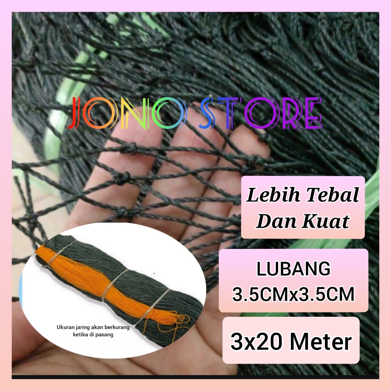 jaring pagar babi lebar 3 meter x 20 meter tebal jaring kandang ayam ...