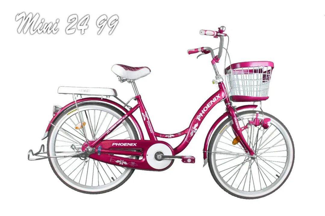 Sepeda keranjang perempuan Phoenix 99 ukuran 24 inch sepeda remaja ...