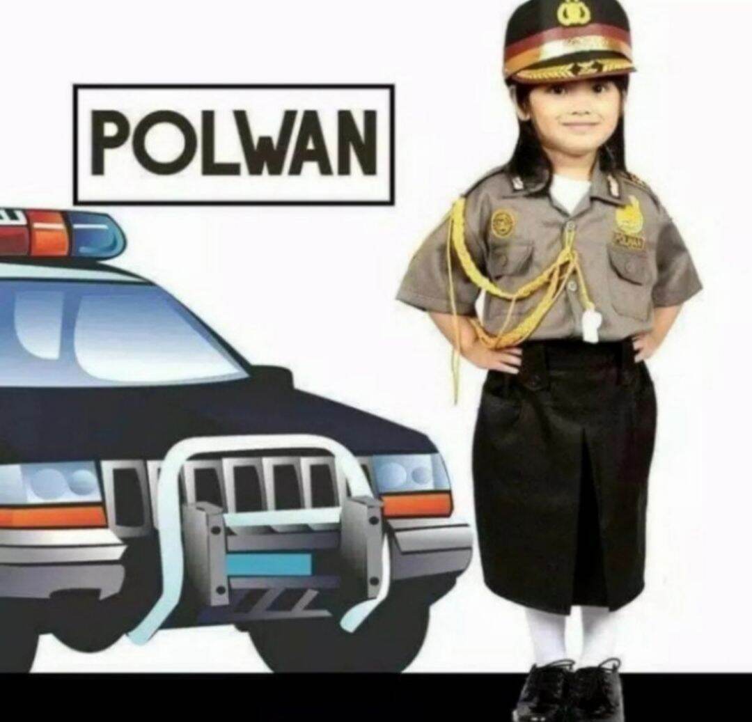 Seragam Dinas Polisi Anak Polwan anak Tk ANT'SHOP | Lazada Indonesia