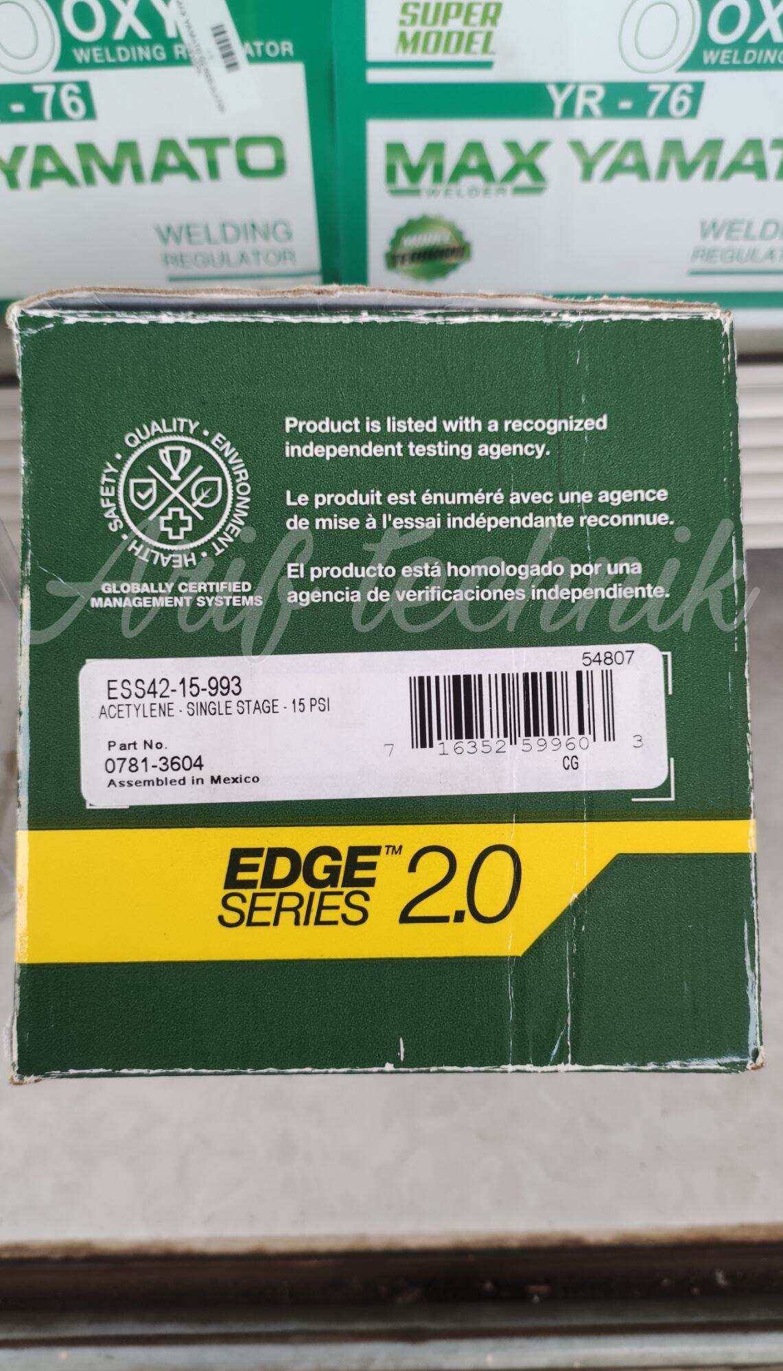 Regulator Acetylene Victor Edge Series 2.0 ESS42-15-993 / VICTOR 0781 ...