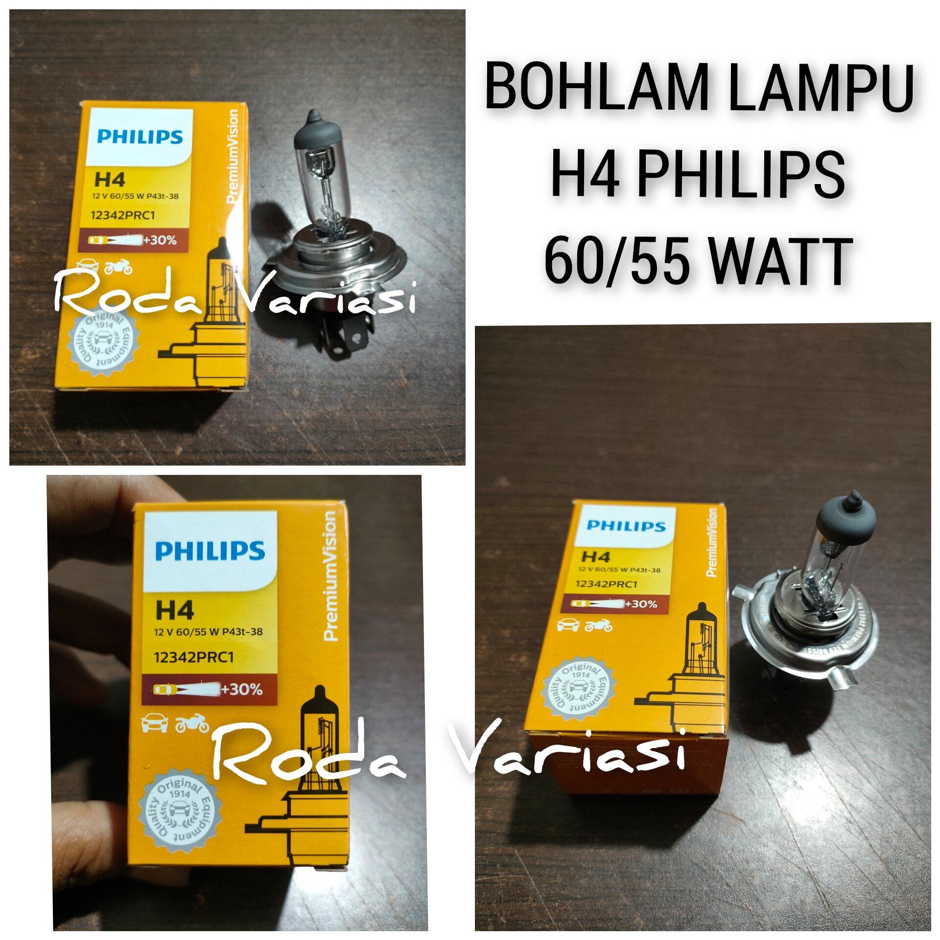 Bohlam Lampu Utama Mobil Philips H4 Standar 60/55 Watt | Lazada Indonesia