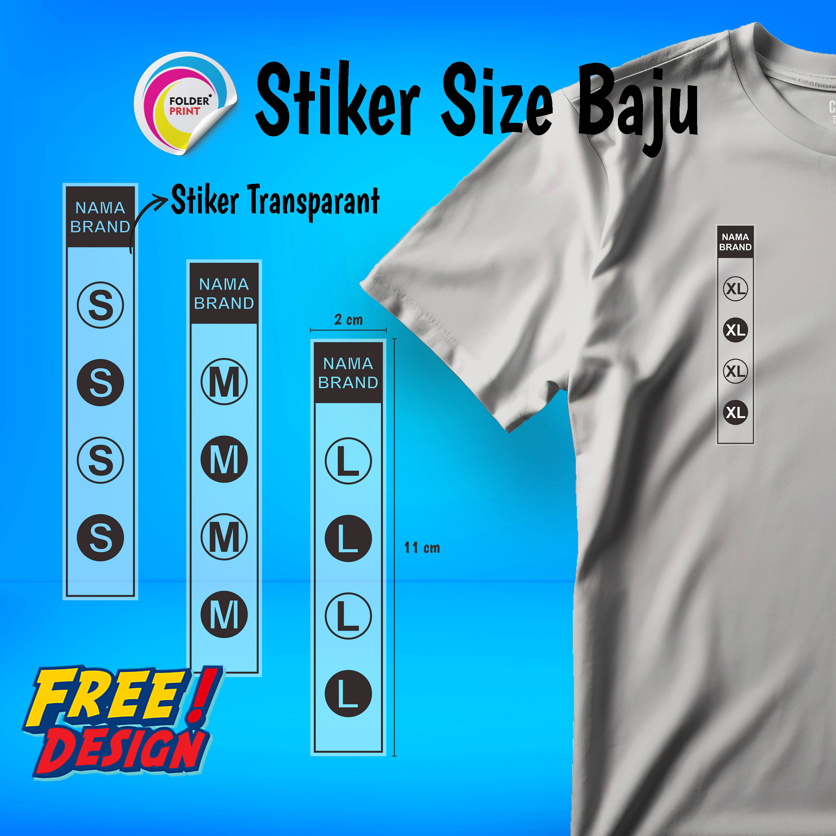 Stiker Ukuran Baju Label Size Custom Design Isi 50 Pcs | Lazada Indonesia