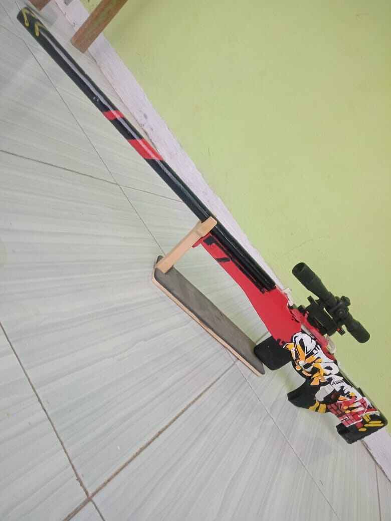 MAINAN KAYU MODEL AWM STREET/MAINAN KAYU PELURU KARET/MAINAN TEMBAKAN ...