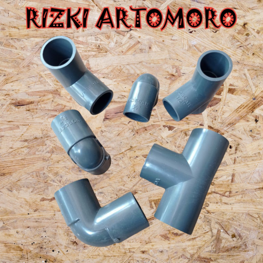 Keni pipa pvc T tee pipa air pvc 1/2 inch 3/4 inch 1 inch tebal ...