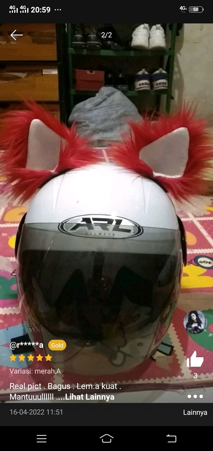 Authentic Kuping kucing helm bulu korea (2pc) | Lazada Indonesia