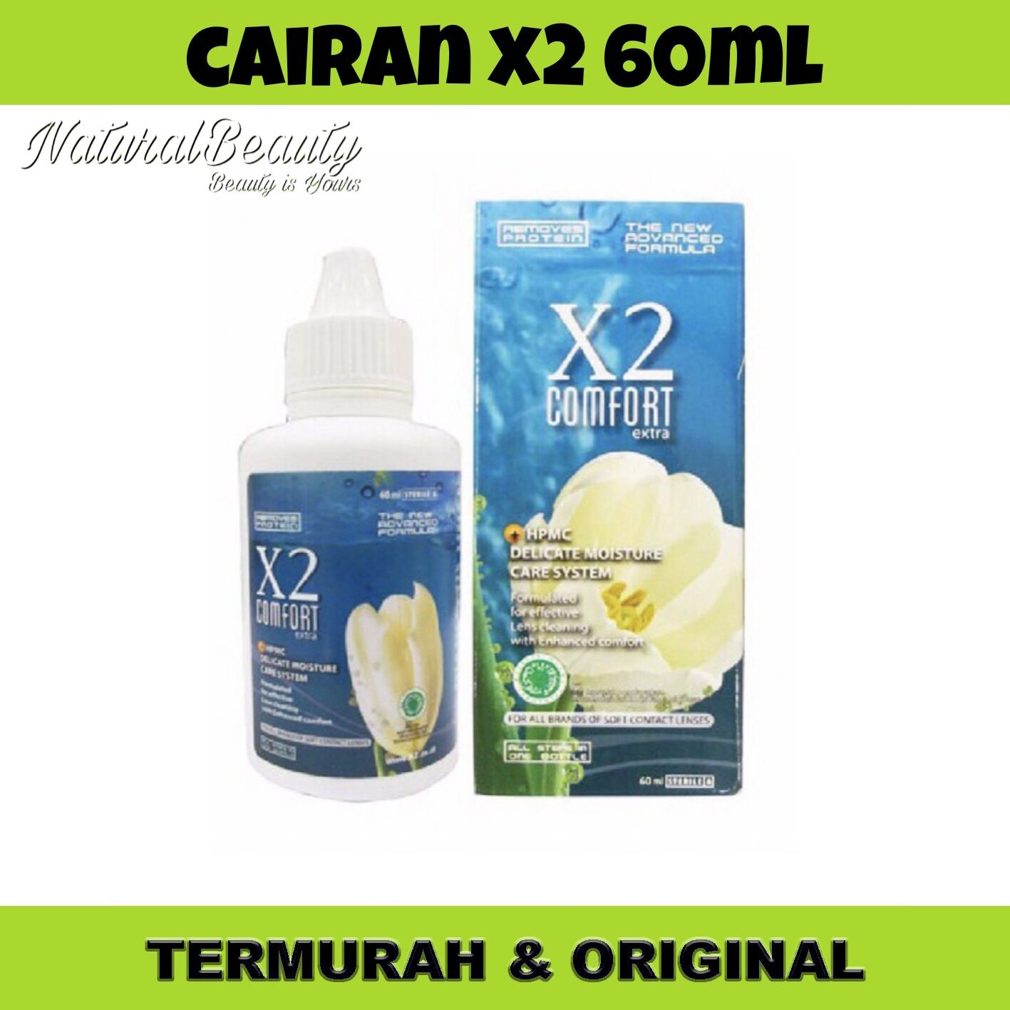 Air Pembersih Softlens X2 60ml Cairan Lensa Pembersih Softlens 60ml ...