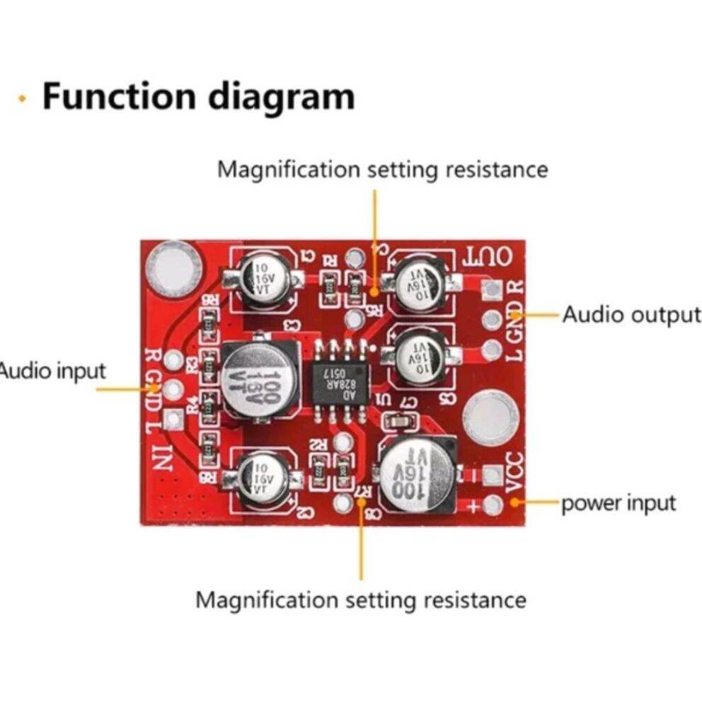 kit modul preamplyfier kit preamp AD 828 preamplifier | Lazada Indonesia