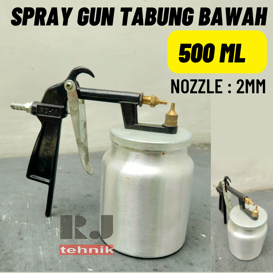 Spray Gun Tabung Bawah 500ml Alat Cat Semprot Kompresor | Lazada Indonesia