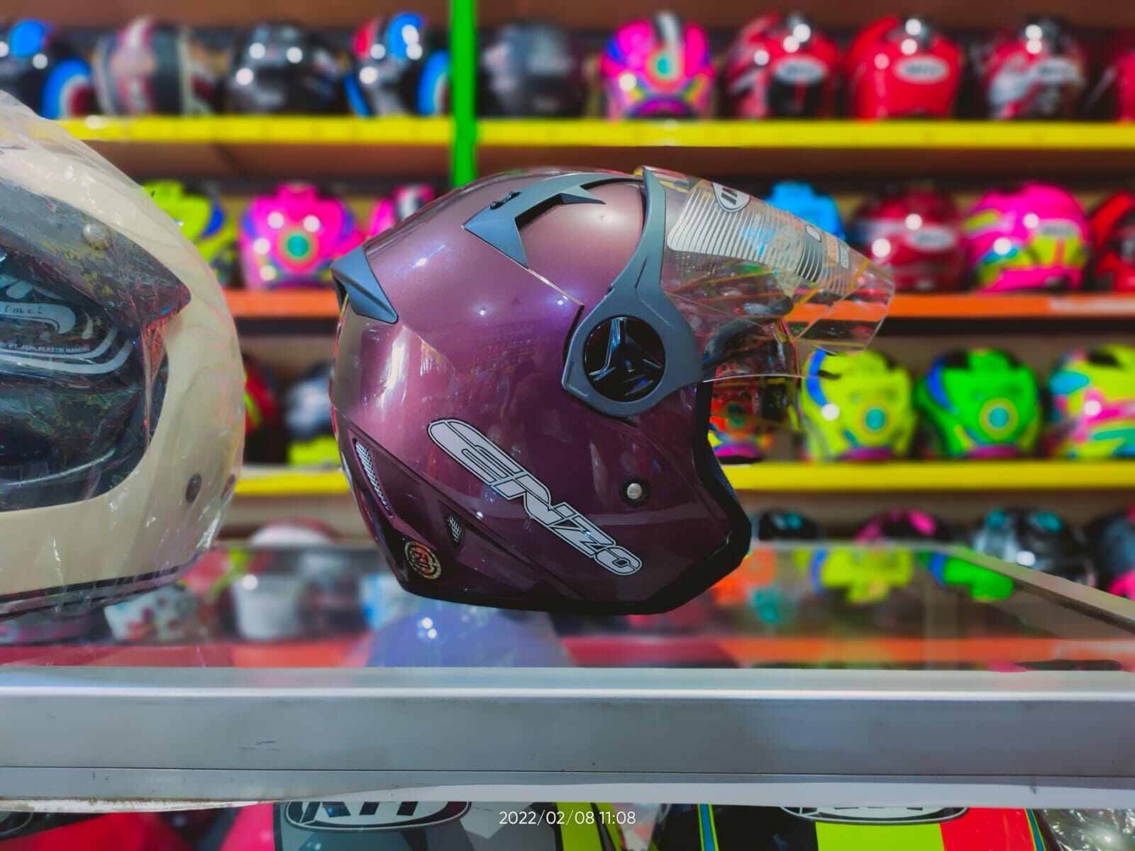 HELM INK ENZO UNGU DOBEL VISOR | Lazada Indonesia