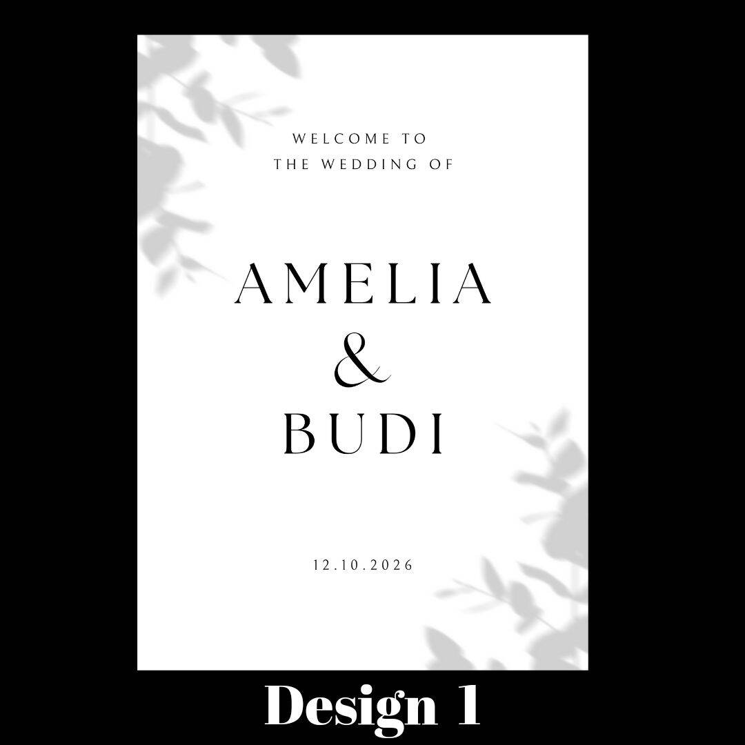 ARSEGA - Custom Sticker Welcome to the Wedding Ukuran A3+ | Lazada ...