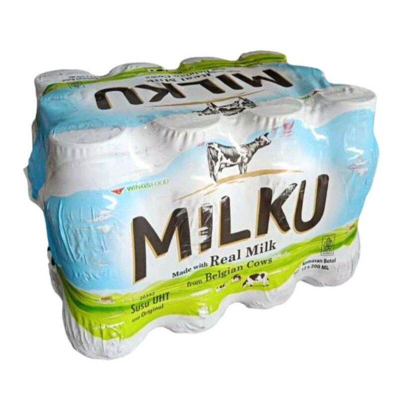 Milku Minuman Susu UHT Rasa Original PET 200ml (1 pack/12 botol ...
