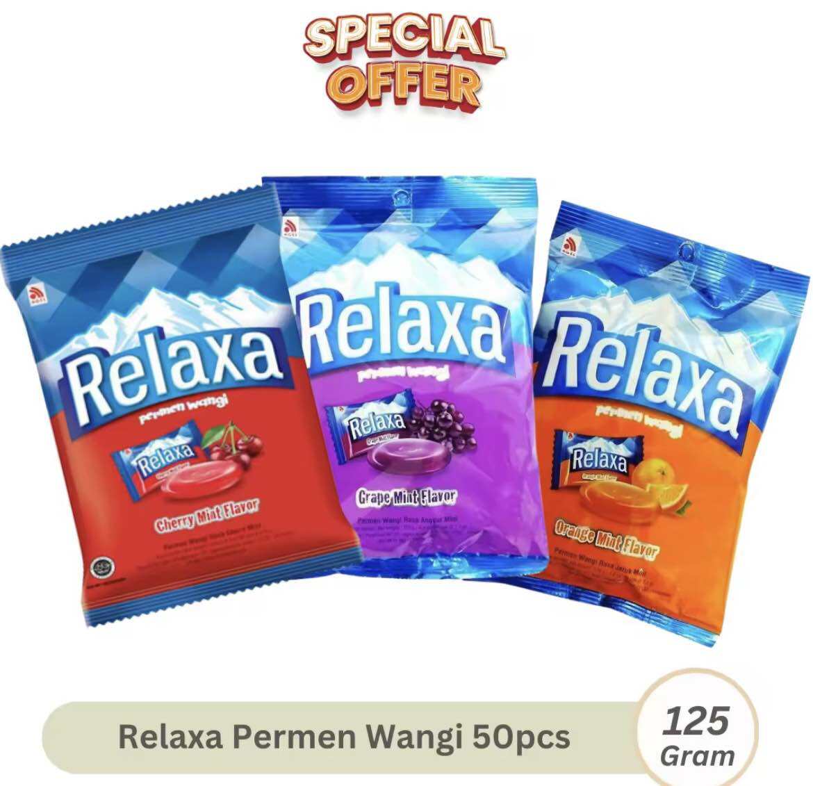 Relaxa Permen Mint Aneka Rasa Buah isi 50pcs / pack 125gr Hard Candy ...