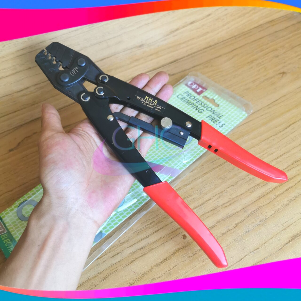 Tang Press Skun Kabel KH-8 OPT Profesional Crimping Press 1.25 - 8 mm ...