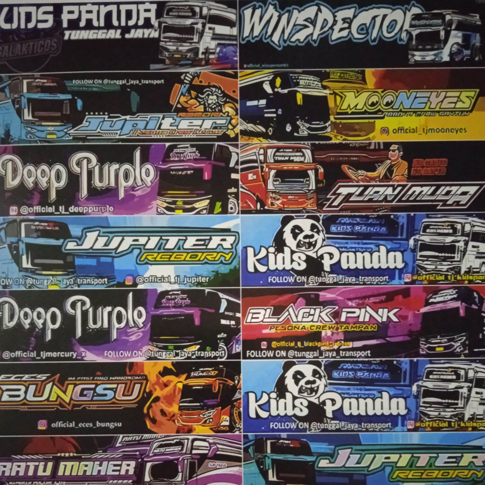 STIKER LOGO BUS BASURI 1LEMBAR ISI 45KOTAK | Lazada Indonesia