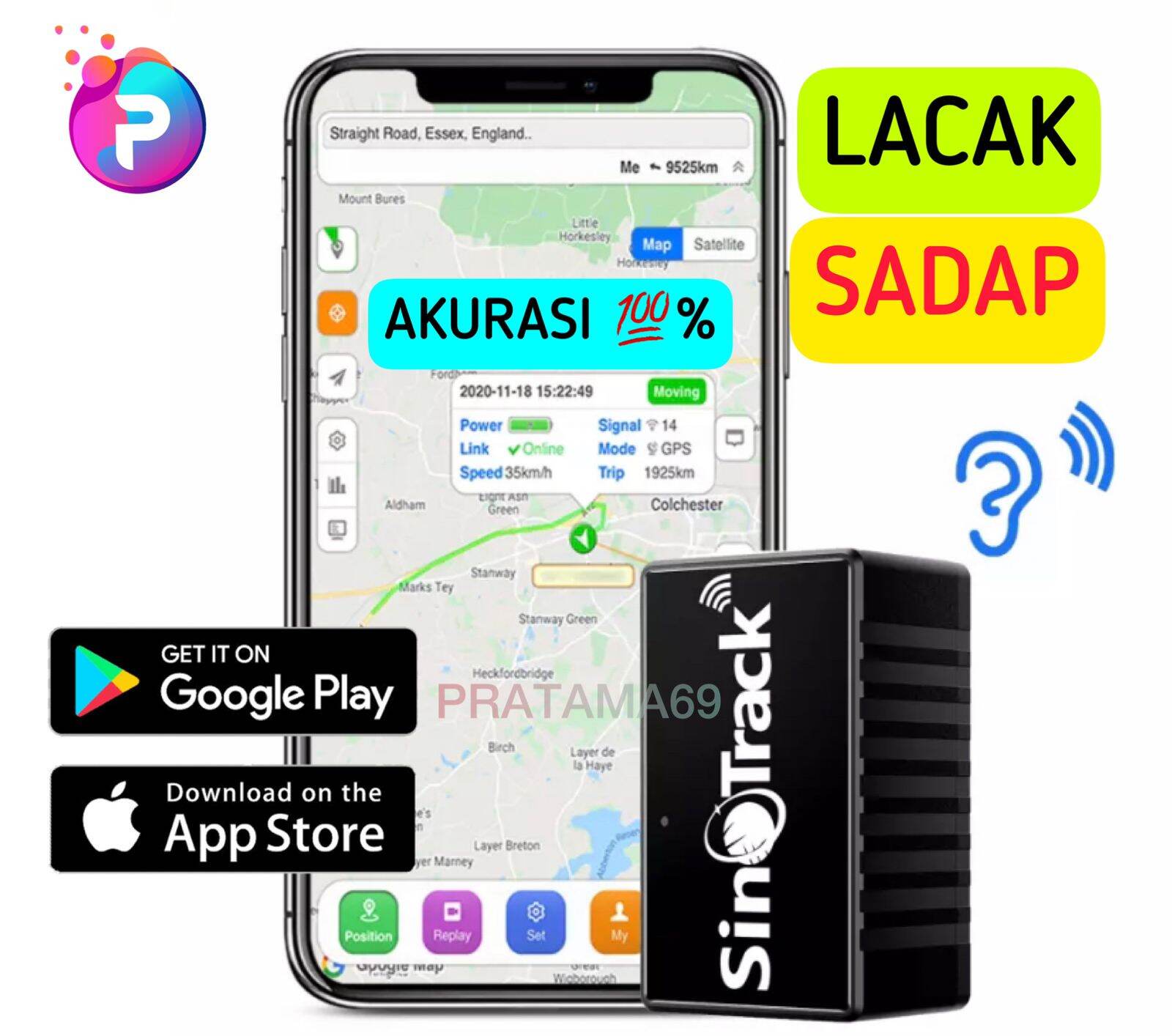 GPS TRACKER MINI PELACAK SADAP + SUARA AKURASI 100% Support Histori ...