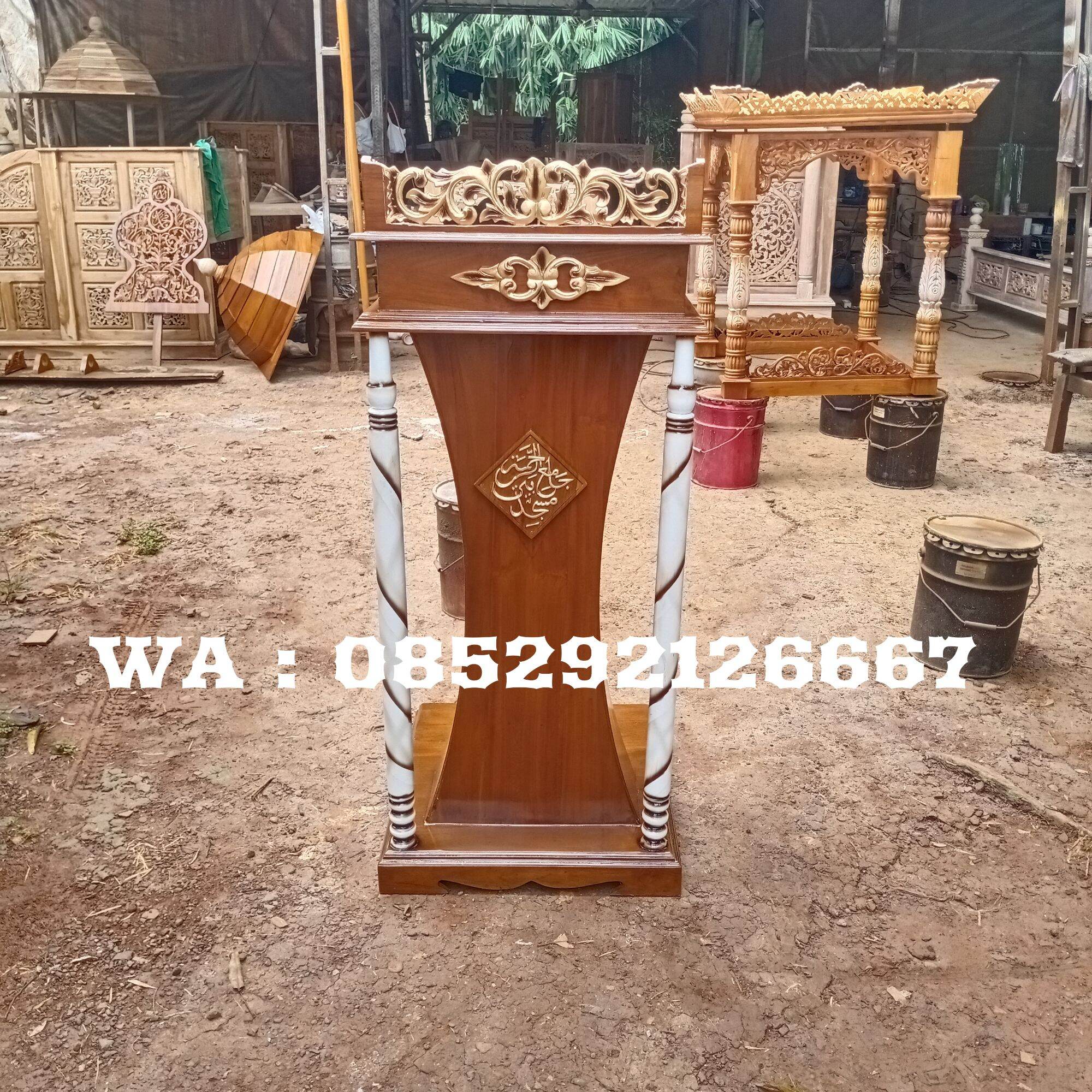 Mimbar Masjid Atau Mushola Kayu Jati Ukuran Kecil | Lazada Indonesia