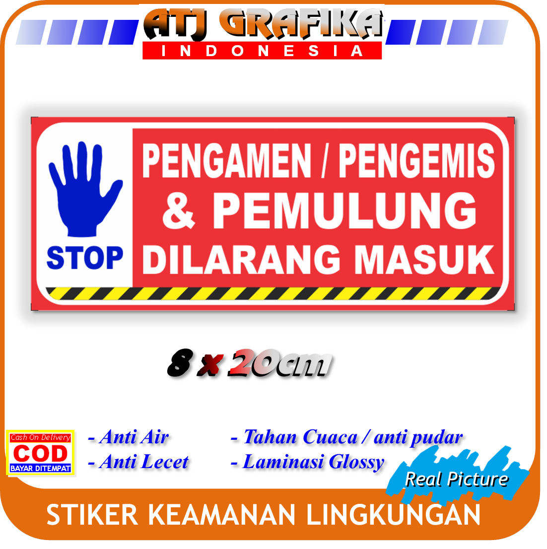 Stiker pengamen pengemis pemulung dilarang masuk sticker keamanan ...